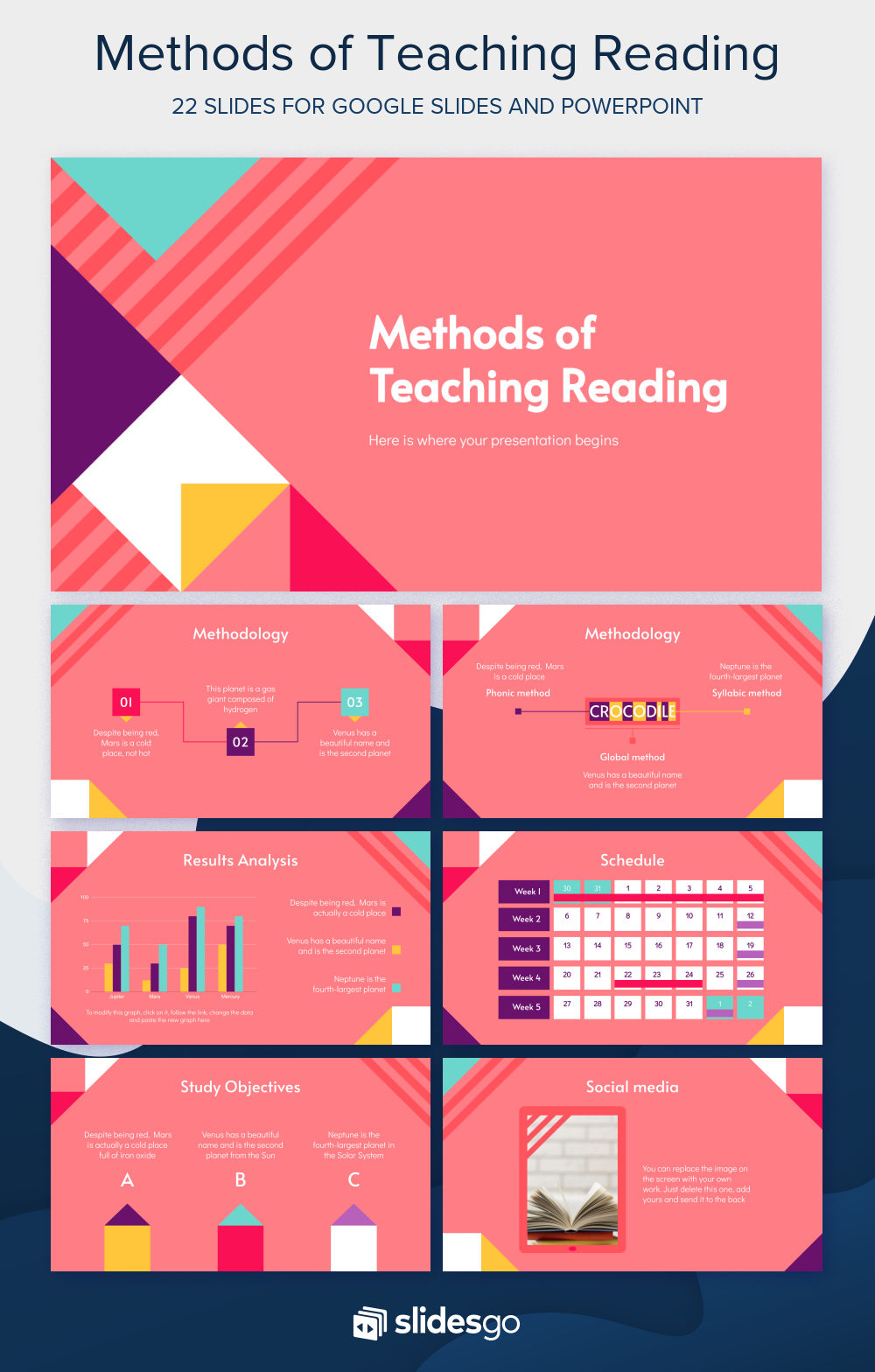 Methods of Teaching Reading Google Slides and PPT template