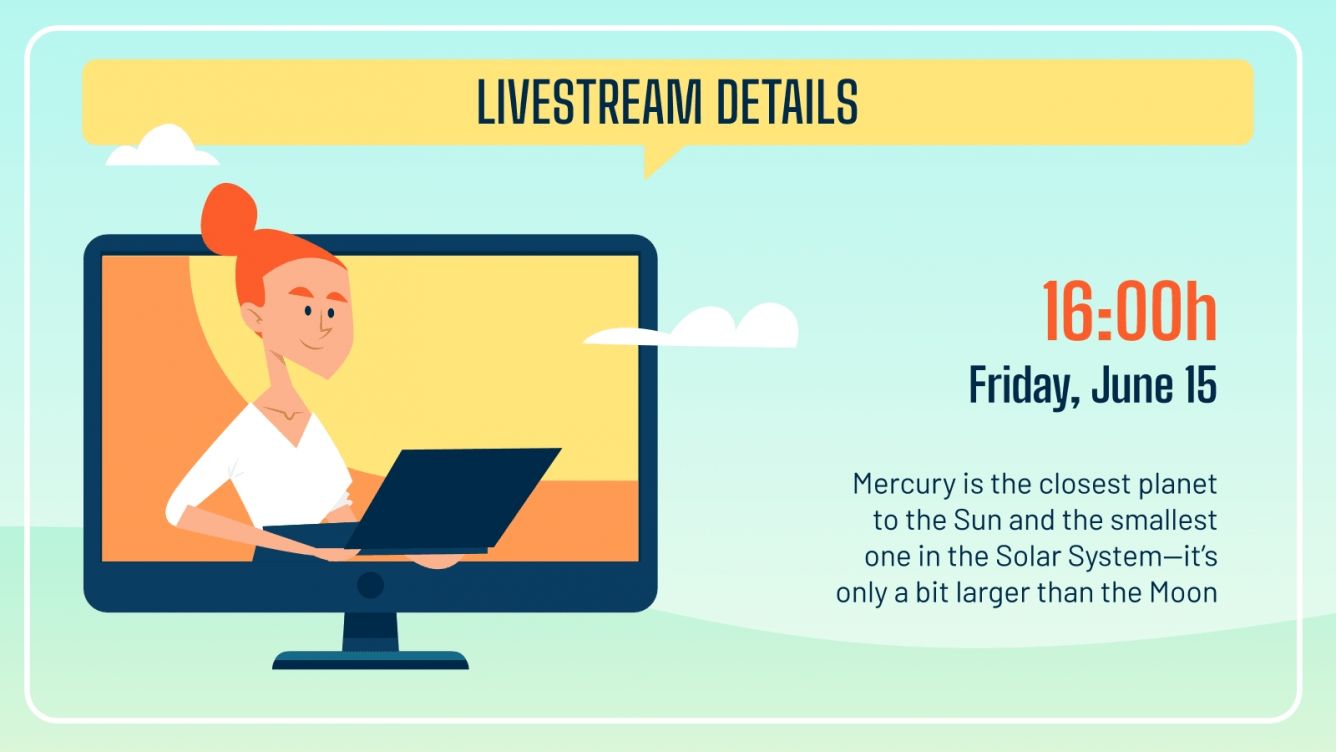 Middle School Virtual Graduation Google Slides and PPT template