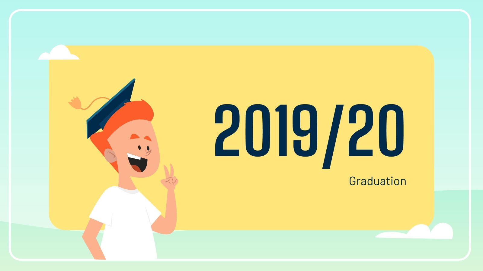 Middle School Virtual Graduation Google Slides and PPT template