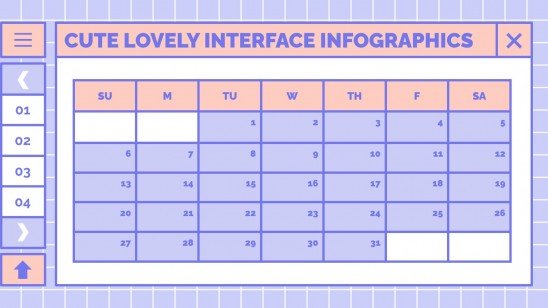 Cute Lovely Interface Infographics | Google Slides & PPT
