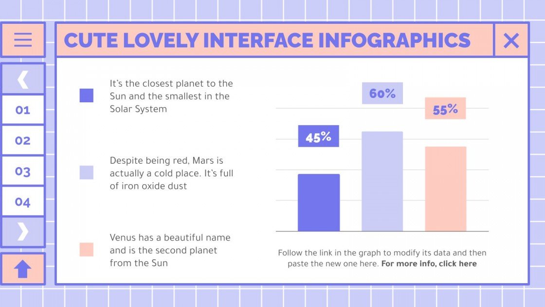 Cute Lovely Interface Infographics | Google Slides & PPT