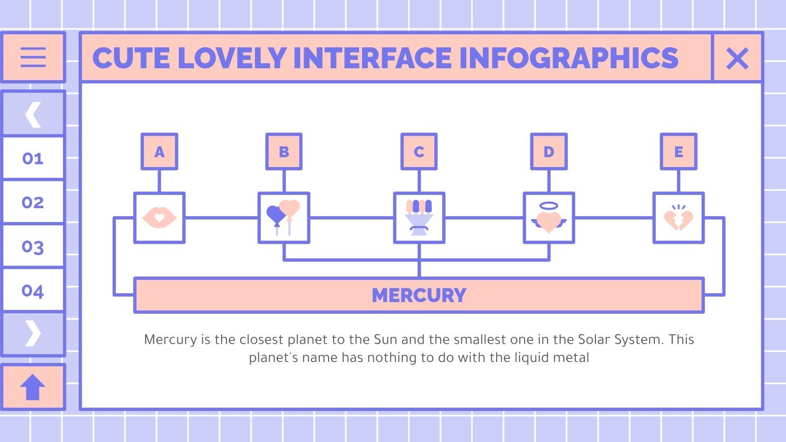 Cute Lovely Interface Infographics | Google Slides & PPT
