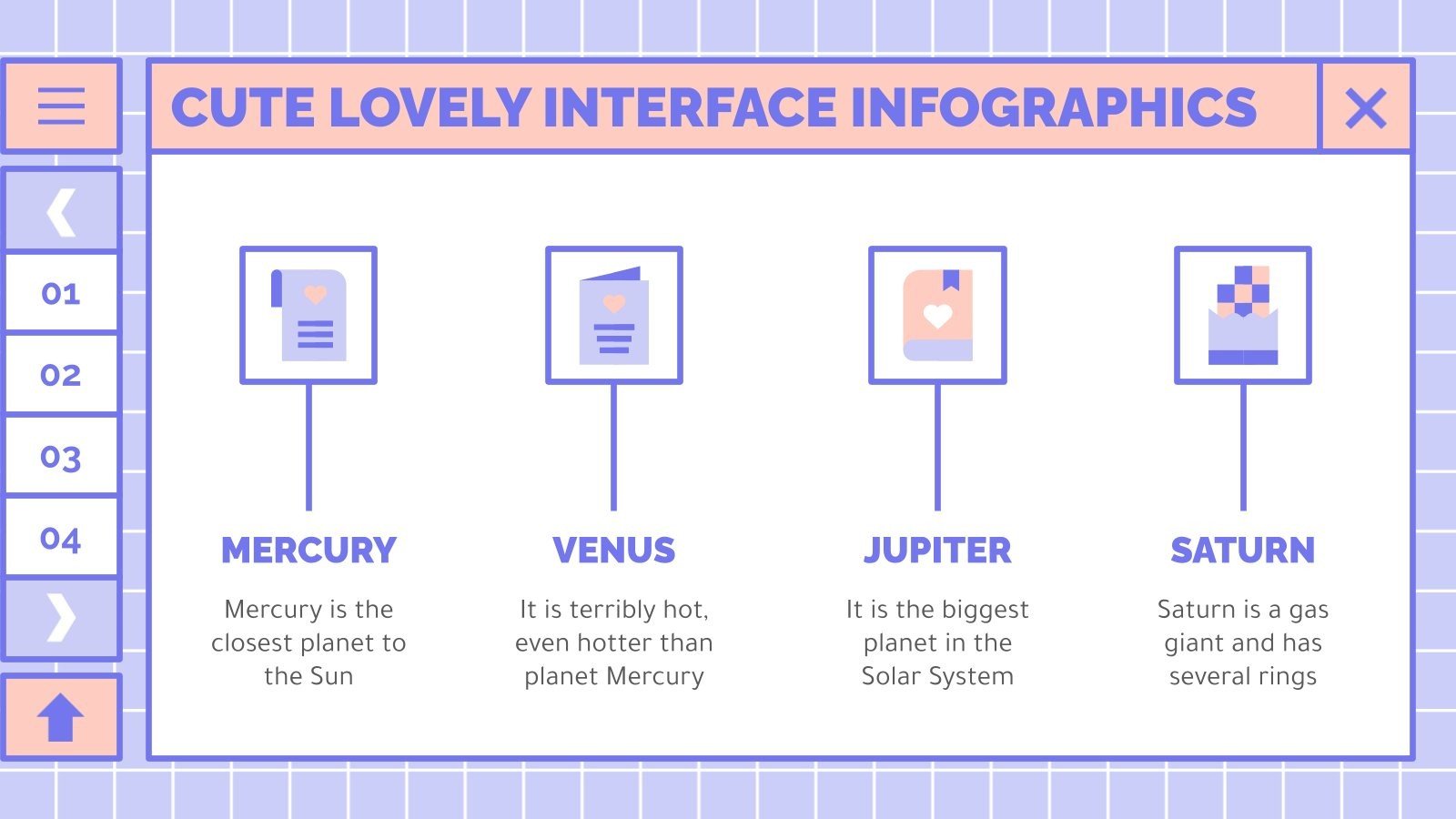 Cute Lovely Interface Infographics | Google Slides & PPT