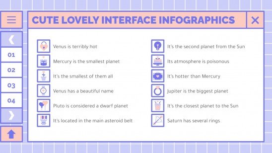 Cute Lovely Interface Infographics | Google Slides & PPT