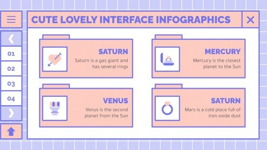 Cute Lovely Interface Infographics | Google Slides & PPT