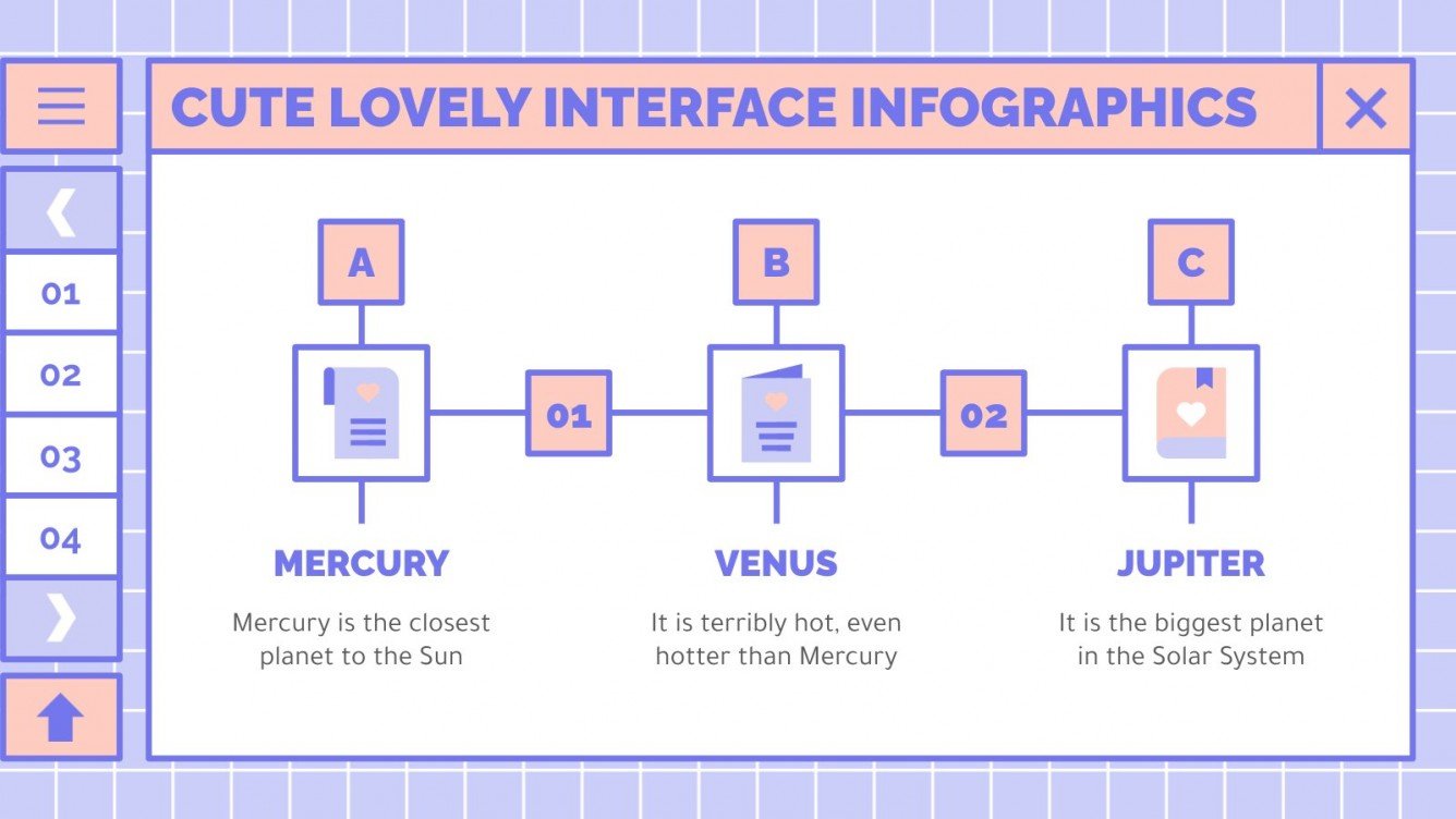 Cute Lovely Interface Infographics | Google Slides & PPT