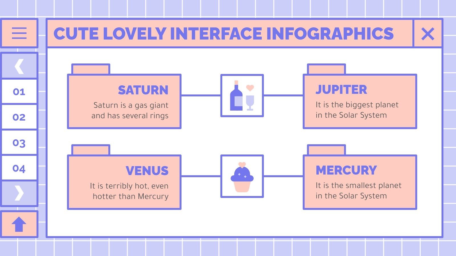 Cute Lovely Interface Infographics | Google Slides & PPT