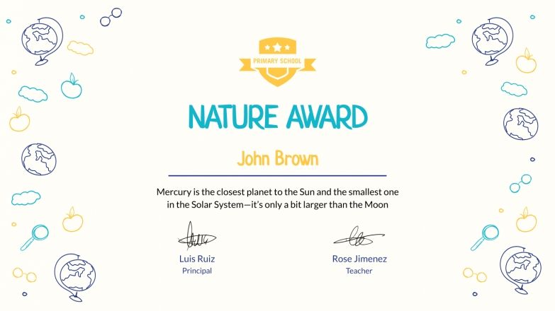 Primary School End of Year Awards Google Slides and PPT template