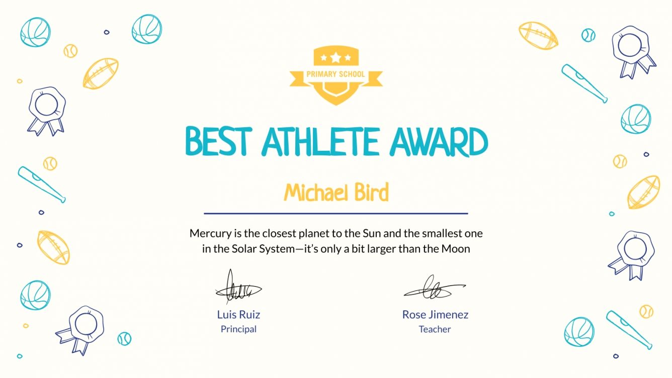 Primary School End of Year Awards Google Slides and PPT template