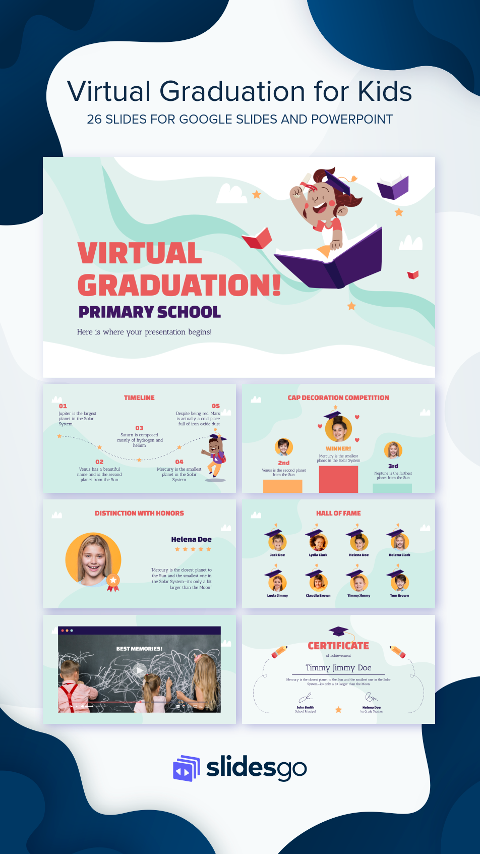 Virtual Graduation Google Slides theme and PowerPoint template