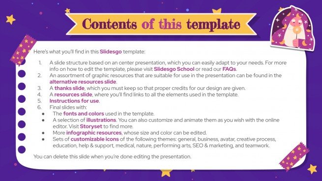 Wizard School Schedule | Google Slides & PowerPoint