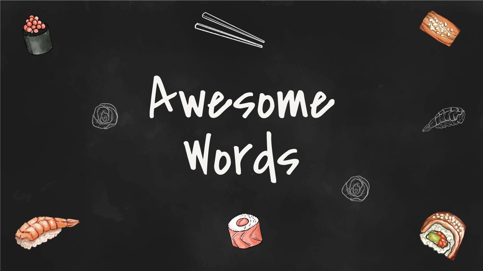 Sushi Blackboard for Marketing | Google Slides & PPT template