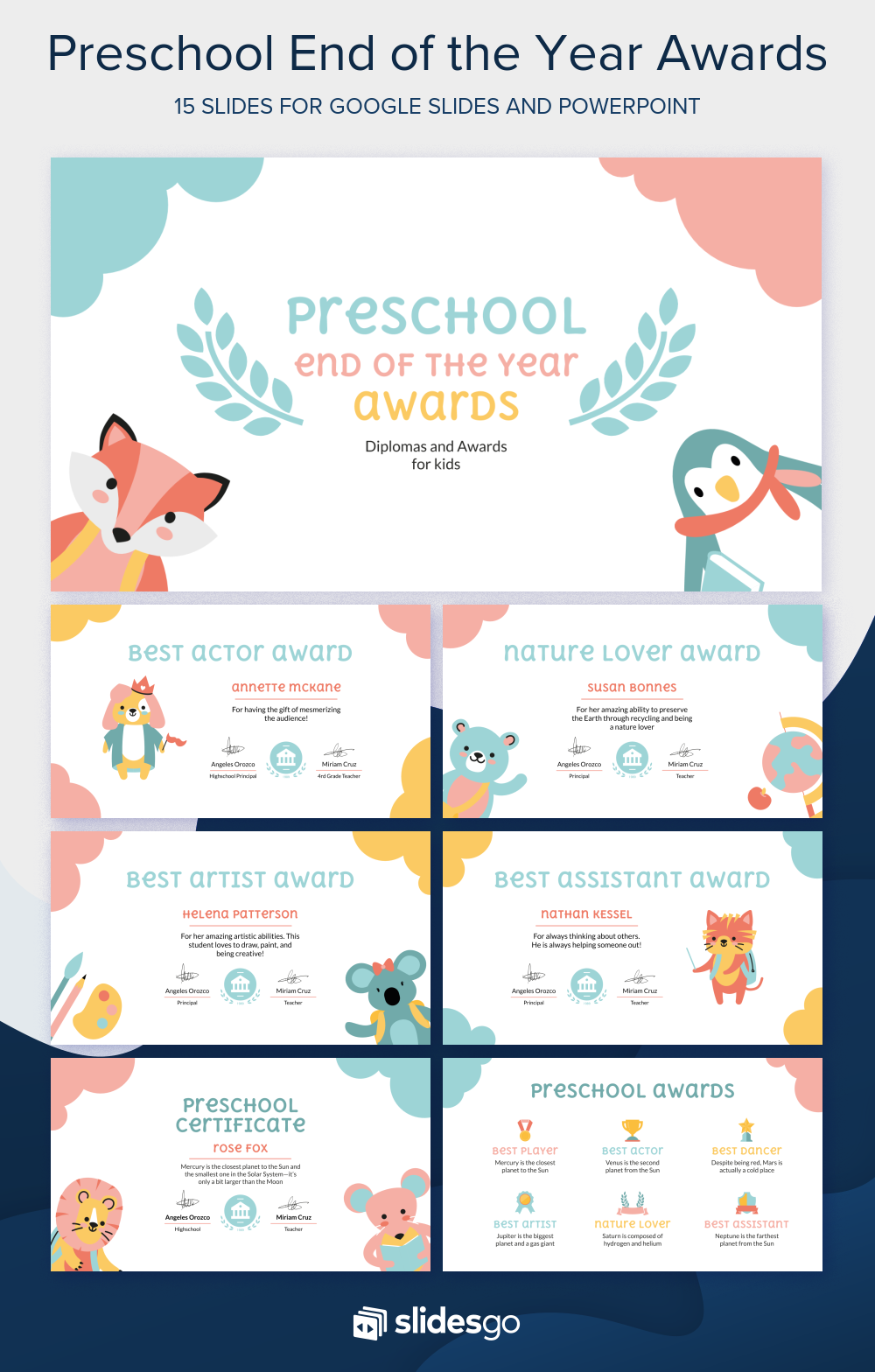 Page 2 | Preschool End of Year Awards Google Slides and PPT template