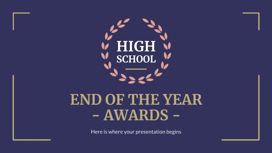 High School End of Year Awards Google Slides and PPT template