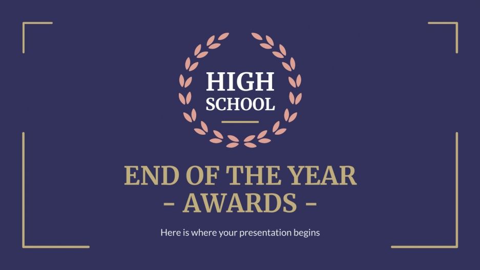 High School End of Year Awards Google Slides and PPT template