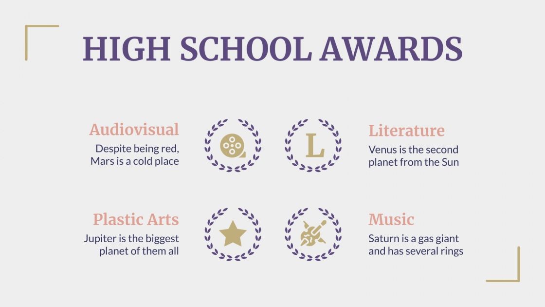 High School End of Year Awards Google Slides and PPT template