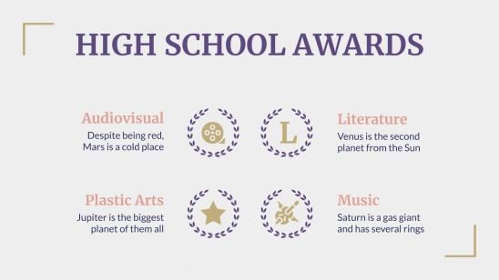 High School End of Year Awards Google Slides and PPT template