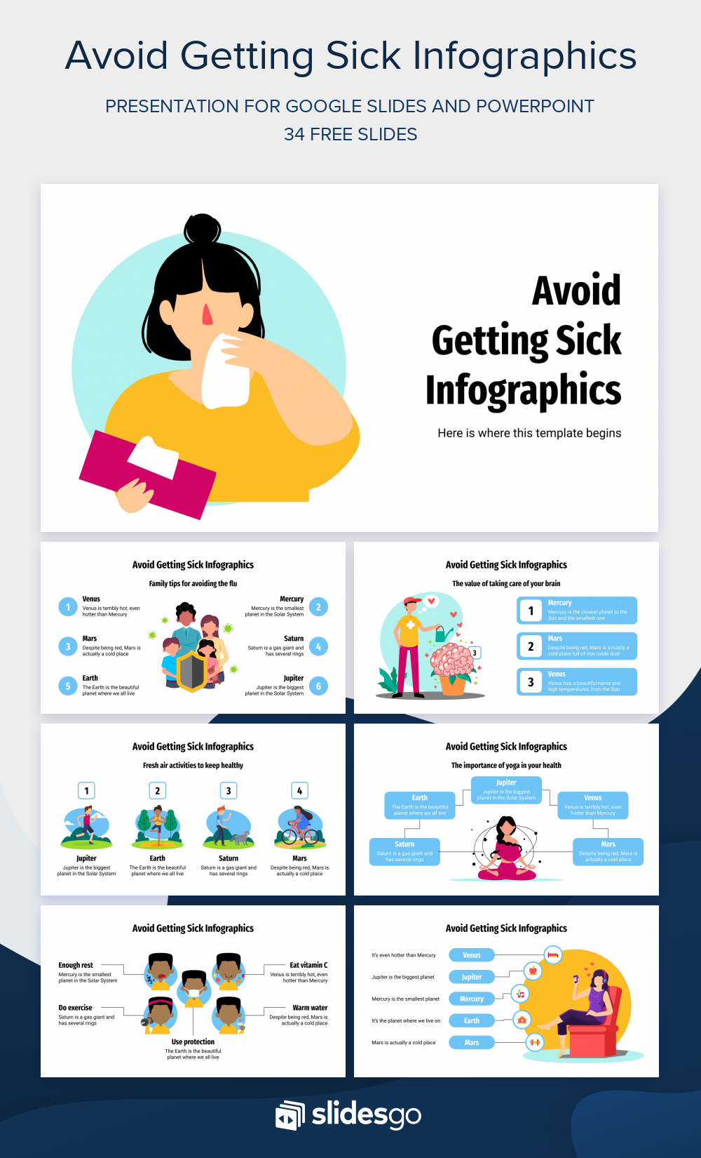 Avoid Getting Sick Infographics | Google Slides & PowerPoint