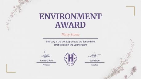 High School End of Year Awards Google Slides and PPT template