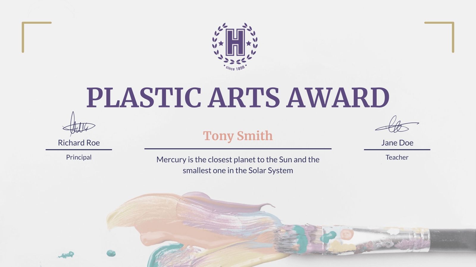 High School End of Year Awards Google Slides and PPT template