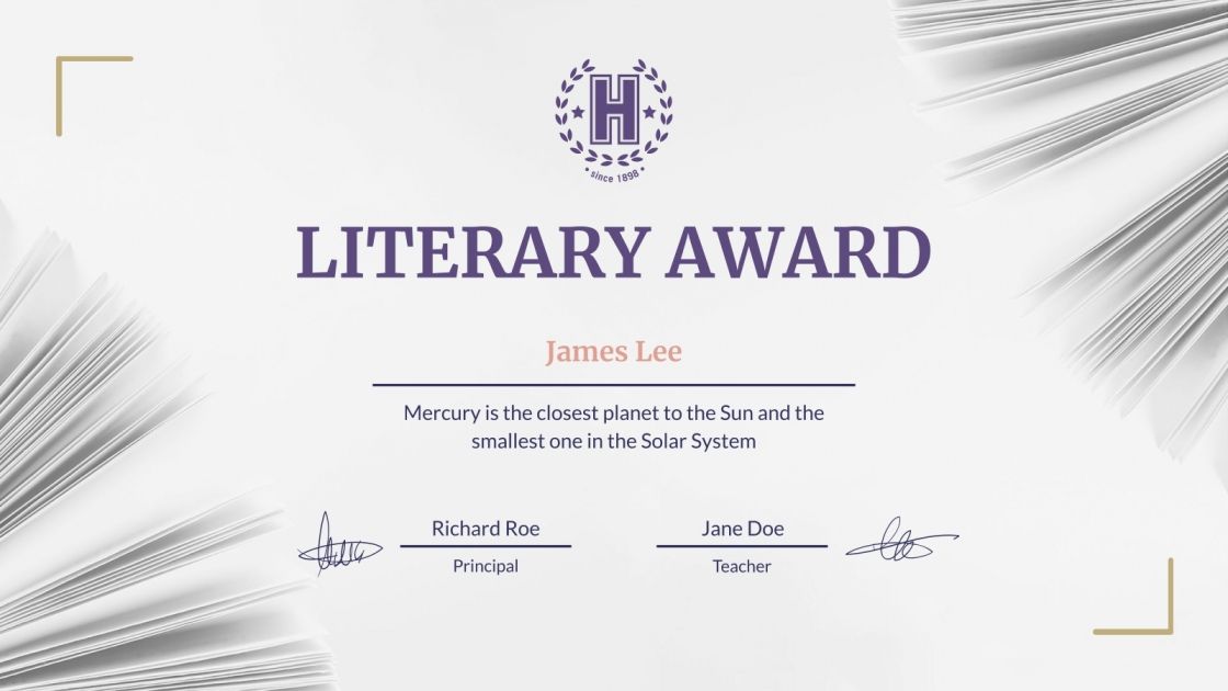 High School End of Year Awards Google Slides and PPT template