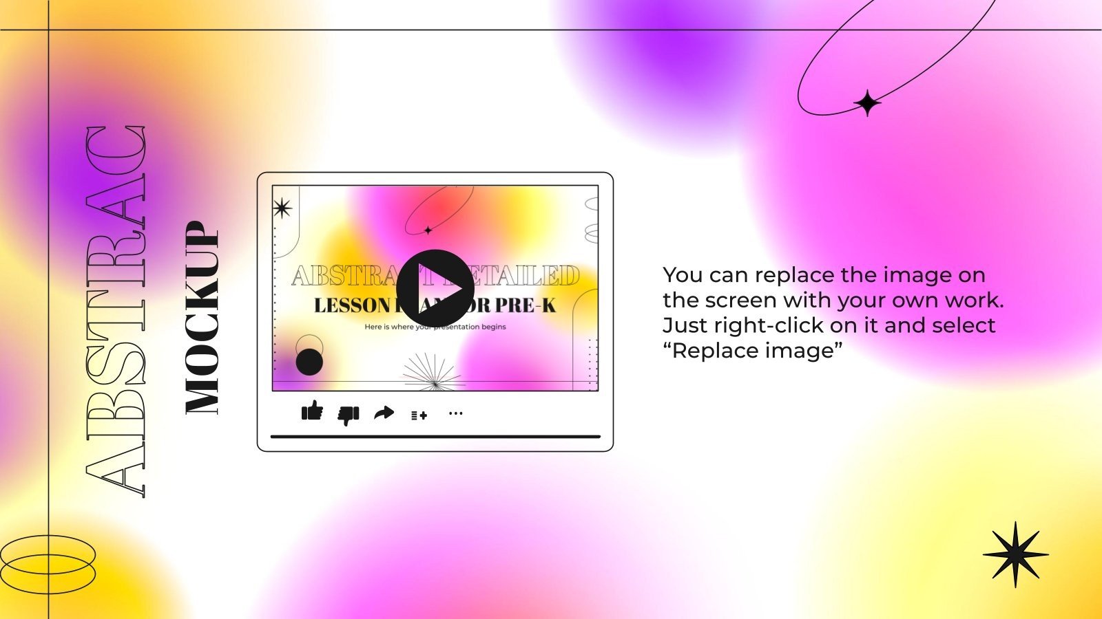 Abstract Detailed Lesson Plan for Pre-K | Google Slides & PPT