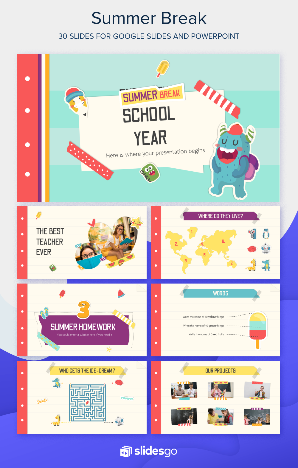 End of the School Year Google Slides and PowerPoint template