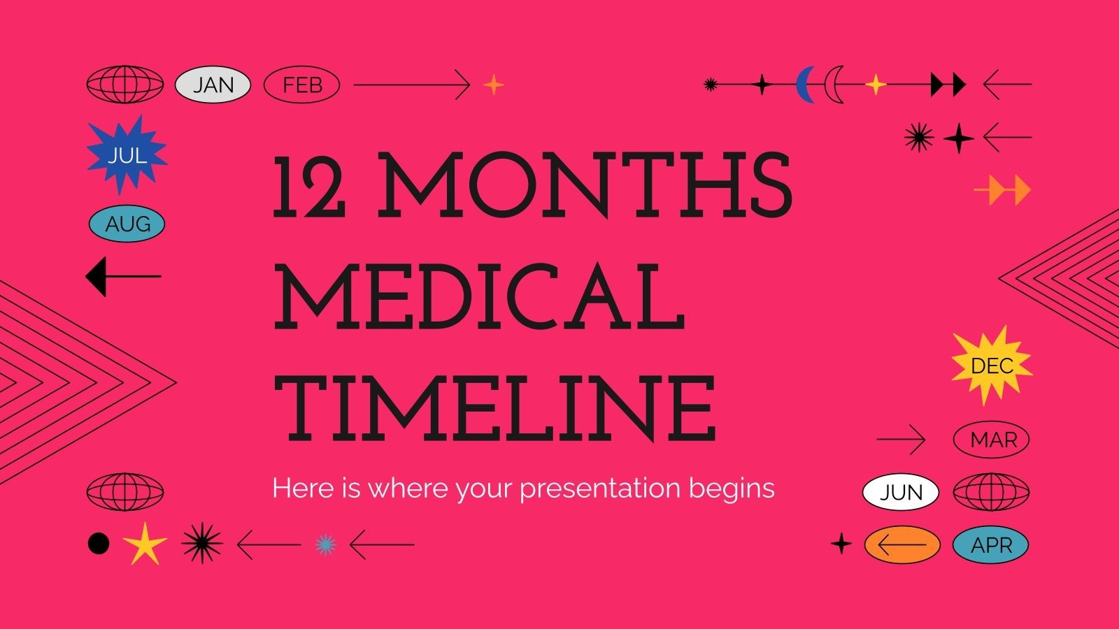 12 Months Medical Timeline | Google Slides & PowerPoint