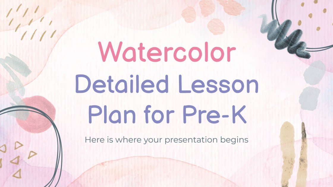 Watercolor Lesson Plan for Pre-K | Google Slides & PPT