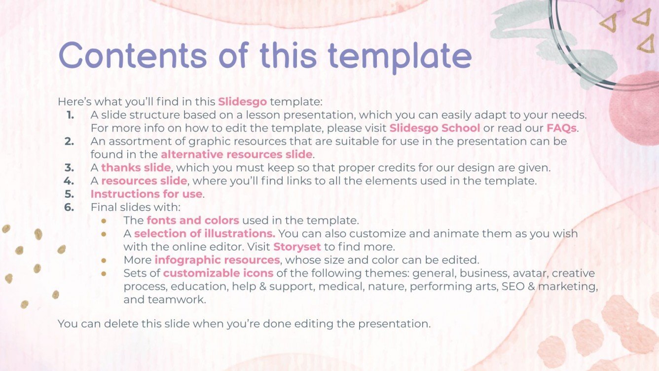 Watercolor Lesson Plan for Pre-K | Google Slides & PPT