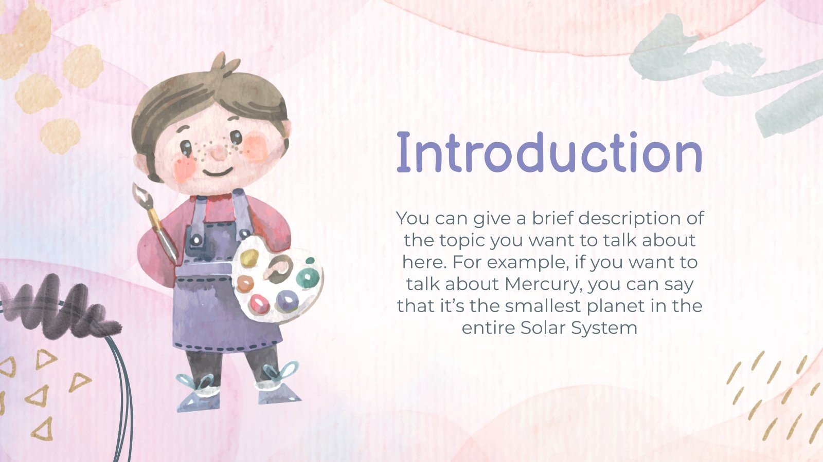 Watercolor Lesson Plan for Pre-K | Google Slides & PPT