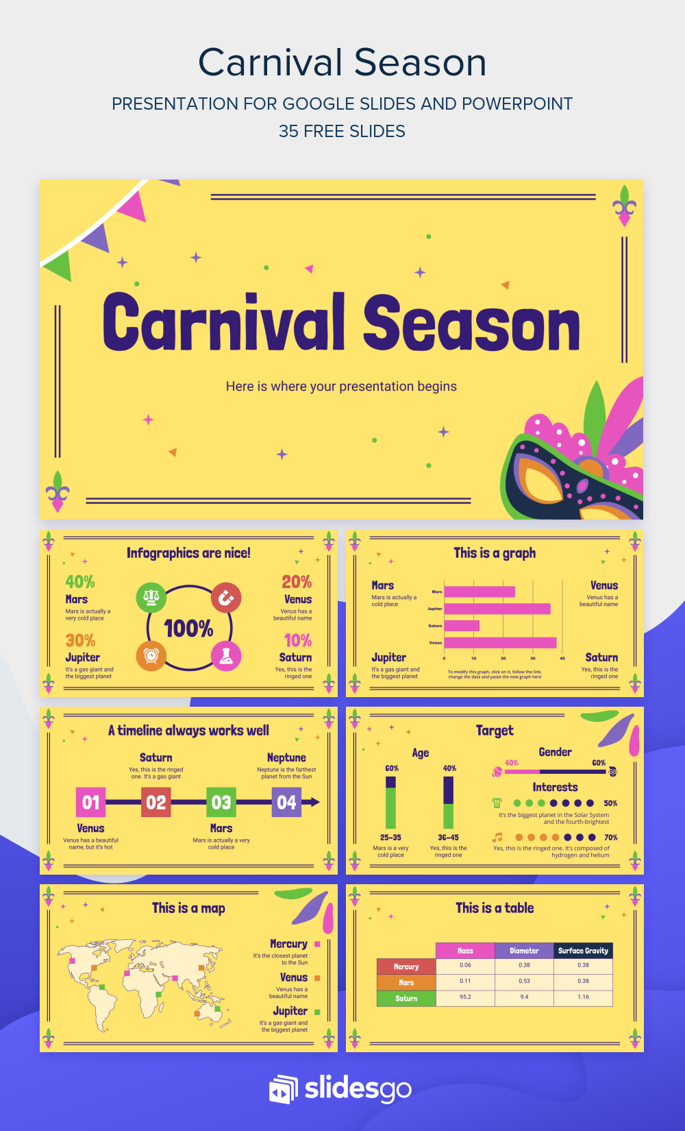 Carnival Season Google Slides theme & PowerPoint template