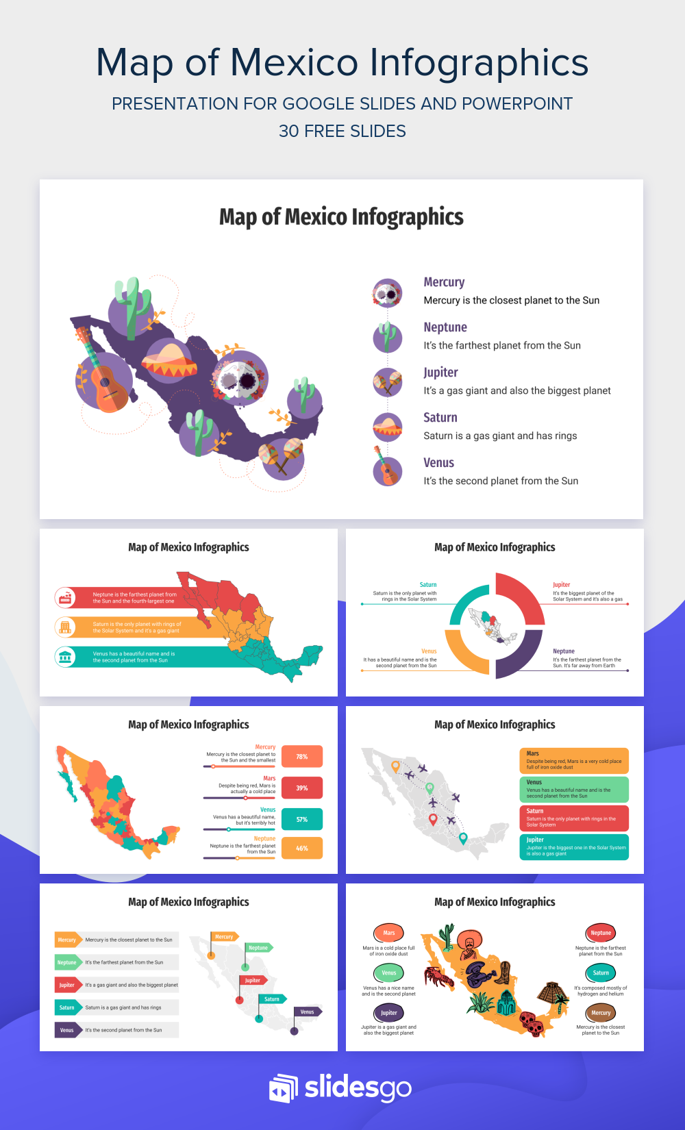 Map of Mexico Infographics for Google Slides & PowerPoint