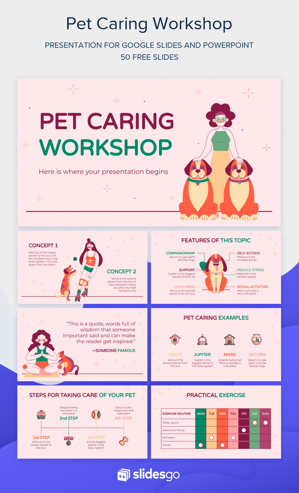 Pet Caring Workshop | Google Slides & PowerPoint template