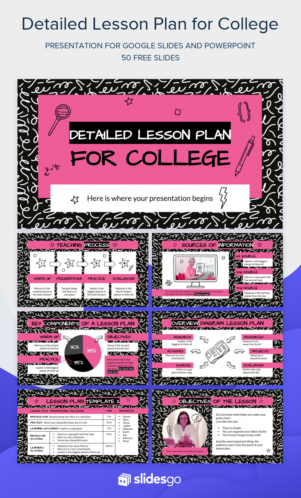 Detailed Lesson Plan for College | Google Slides & PowerPoint