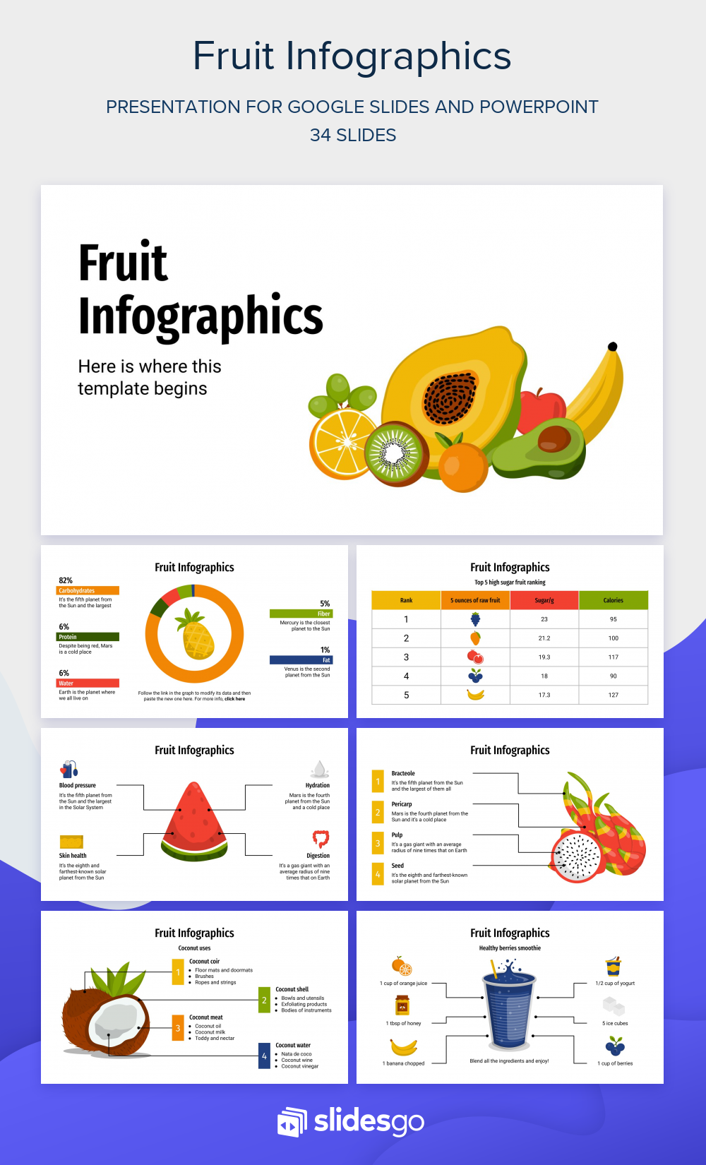 Fruit Infographics | Google Slides & PowerPoint template