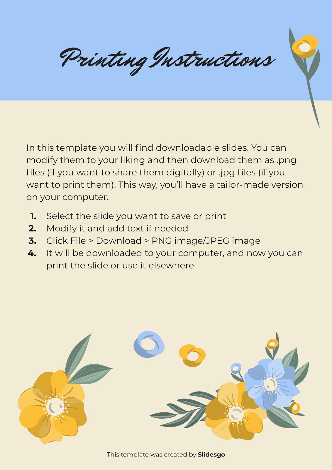 CV com flores lindas | Modelo do Google Slides e PowerPoint