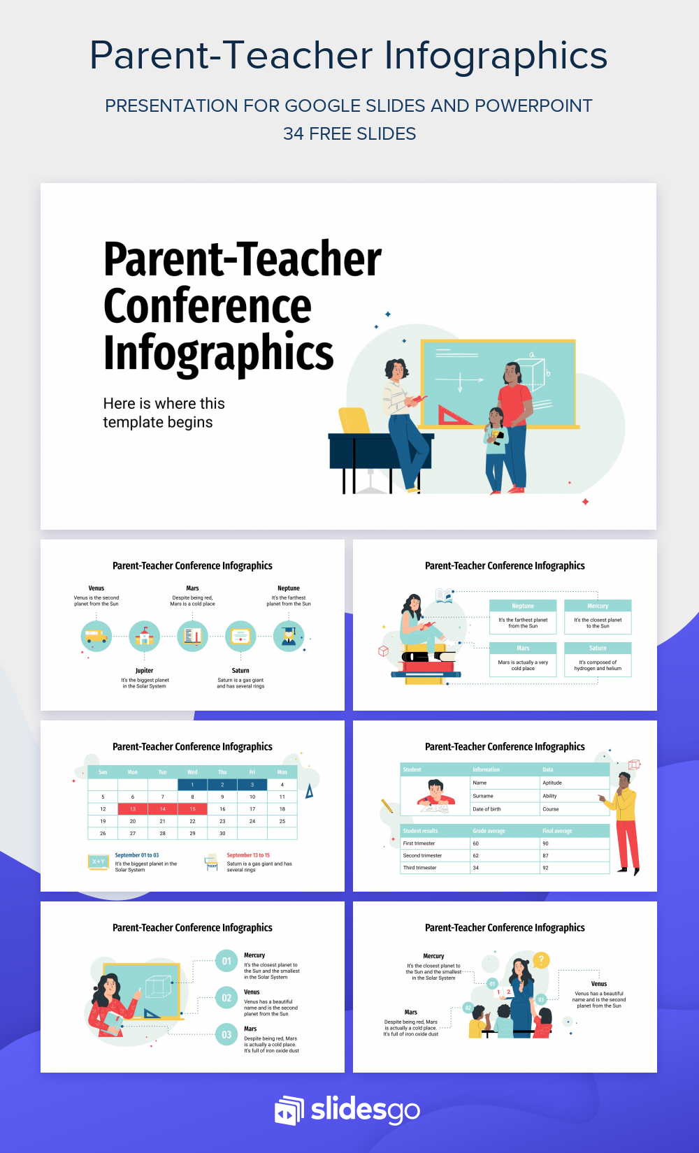 Parent-Teacher Conference Infographics | Google Slides & PPT
