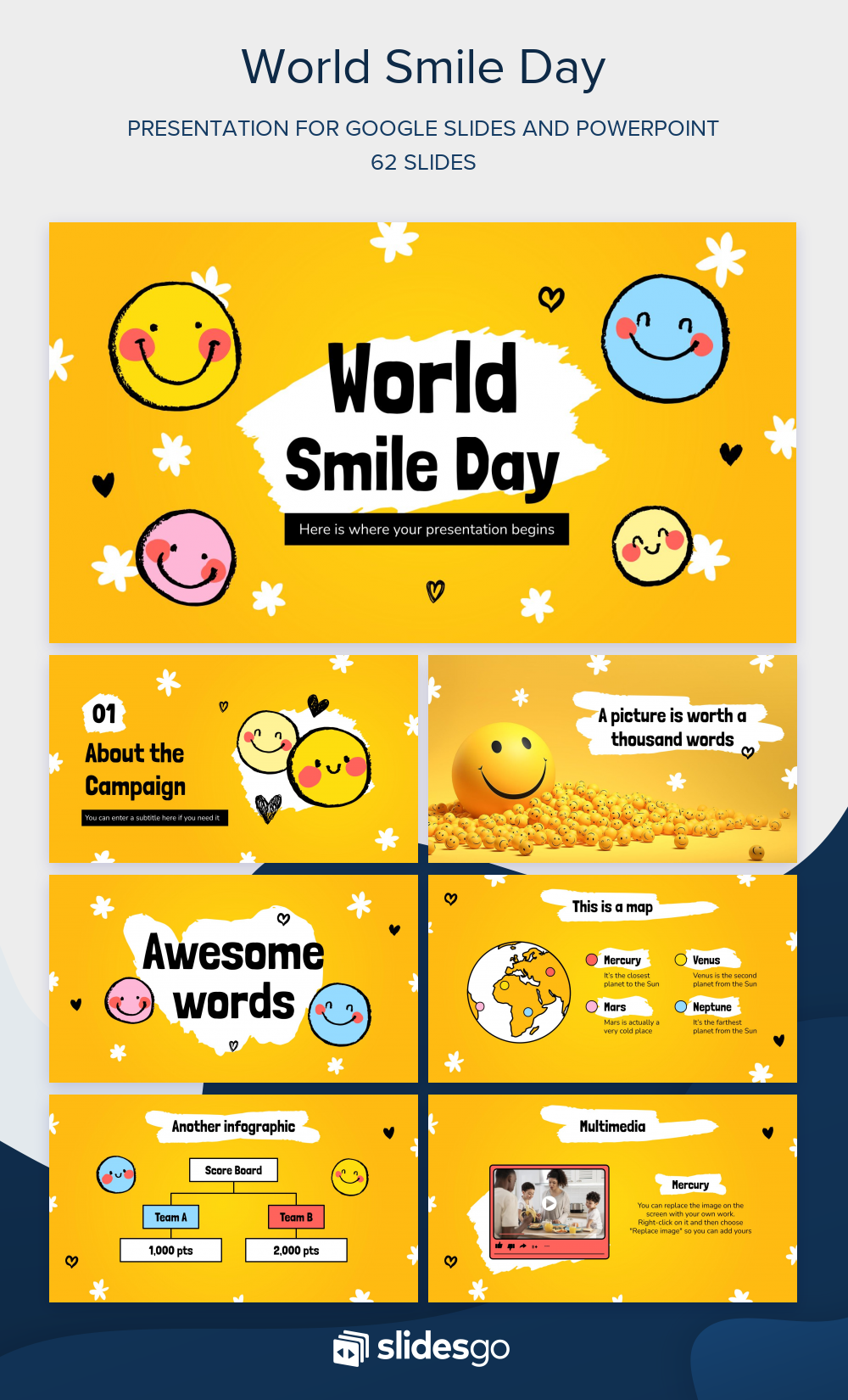 World Smile Day | Google Slides theme & PowerPoint template